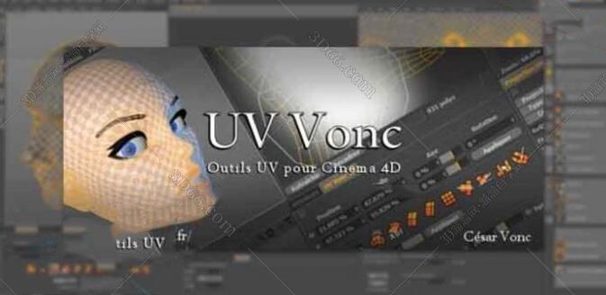 【亲测能用】C4DUV编辑器插件：CodeVonc UV Vonc V1.0下载-羽兔网