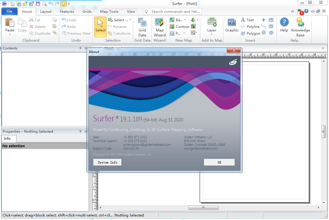 【亲测能用】Golden Software Surfer 19【三维立体绘图软件】英文官方版-羽兔网