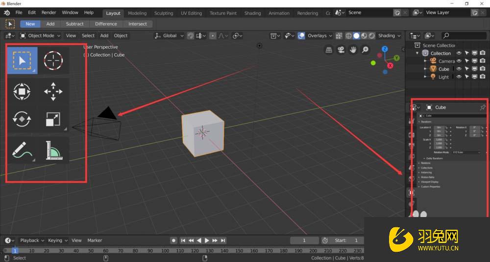 怎么缩放Blender的UI页面字体大小？Blender的UI页面字体大小缩放教程 - 羽兔网
