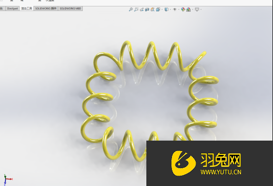 SolIDWorks怎么绘制方形弹簧？SolIDWorks绘制方形弹簧的教程-羽兔网