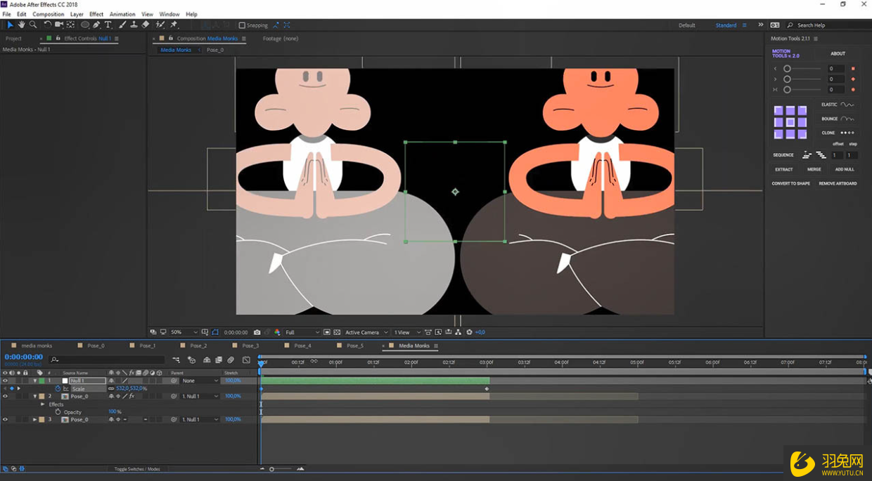 如何制作AE人物MG动画-羽兔网