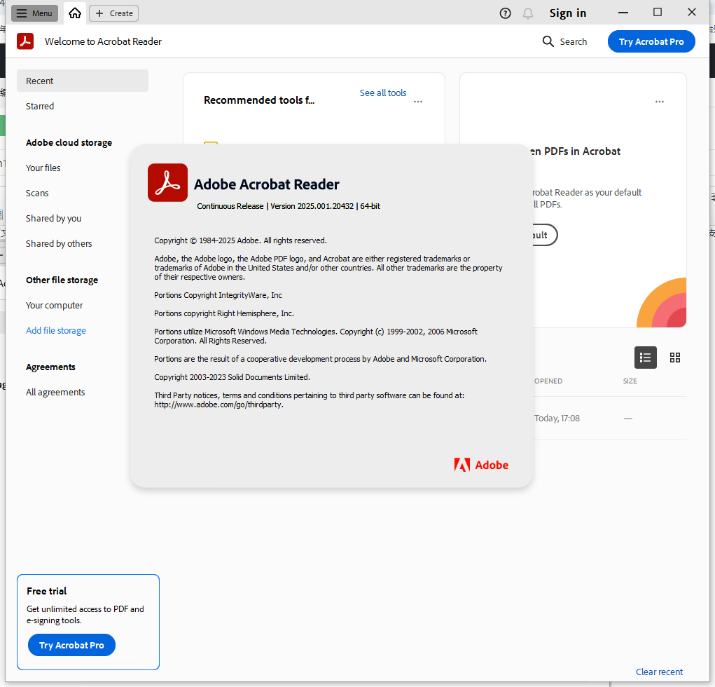 【亲测能用】Adobe Acrobat Reader DC 2025.001.20432最新免费版下载-羽兔网