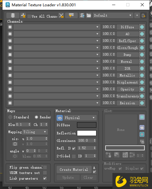 【亲测能用】Gumroad-Material Texture Loader v1.830（3dmax PBR材质加载插件）免费版下载-羽兔网