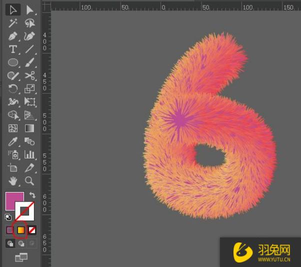 AI怎么制作毛绒文字效果？如何使用AI制作毛绒文字？-羽兔网