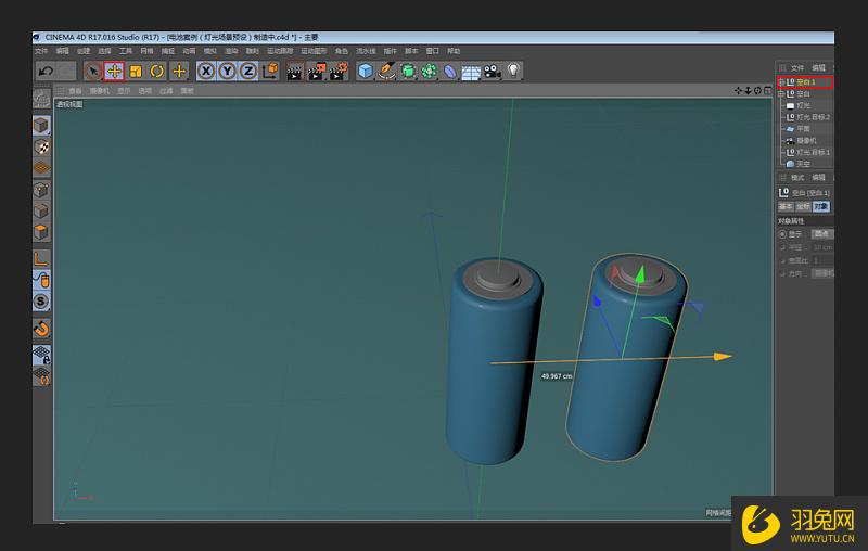 C4D如何绘制电池模型？电池模型怎么在C4D建模出来？-羽兔网
